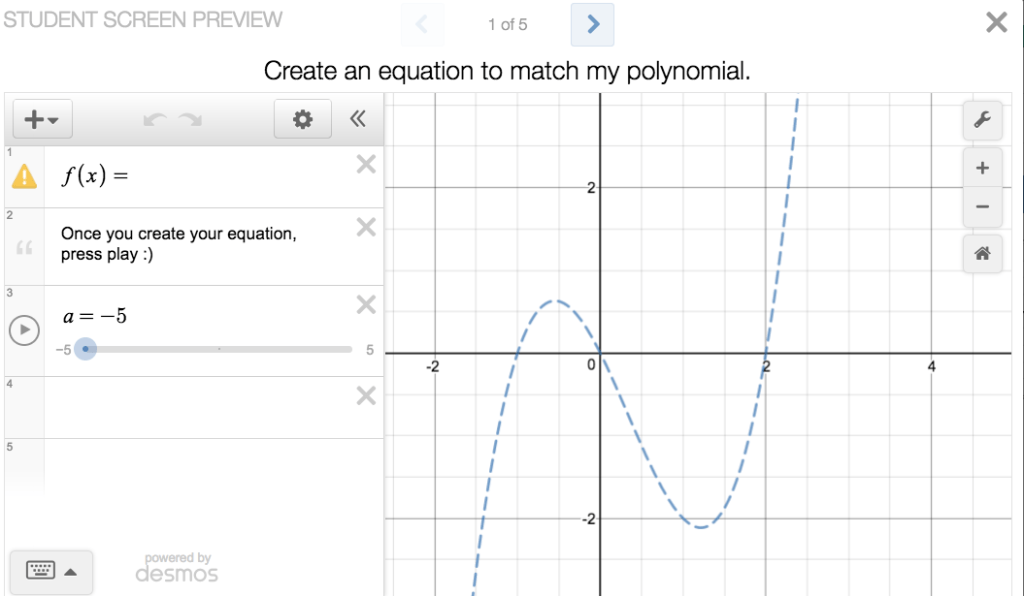 Quadratics and Polynomials on Desmos AB – Designated Deriver